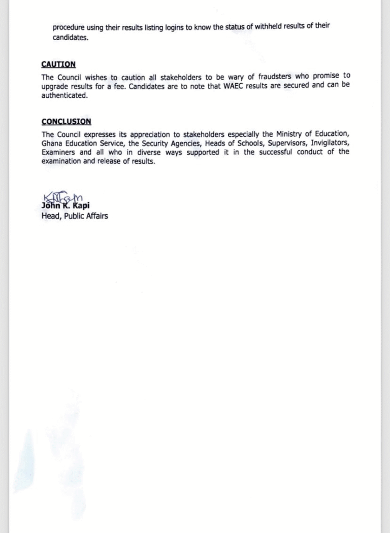WAEC releases 2025 BECE provisional results - abcnewsgh